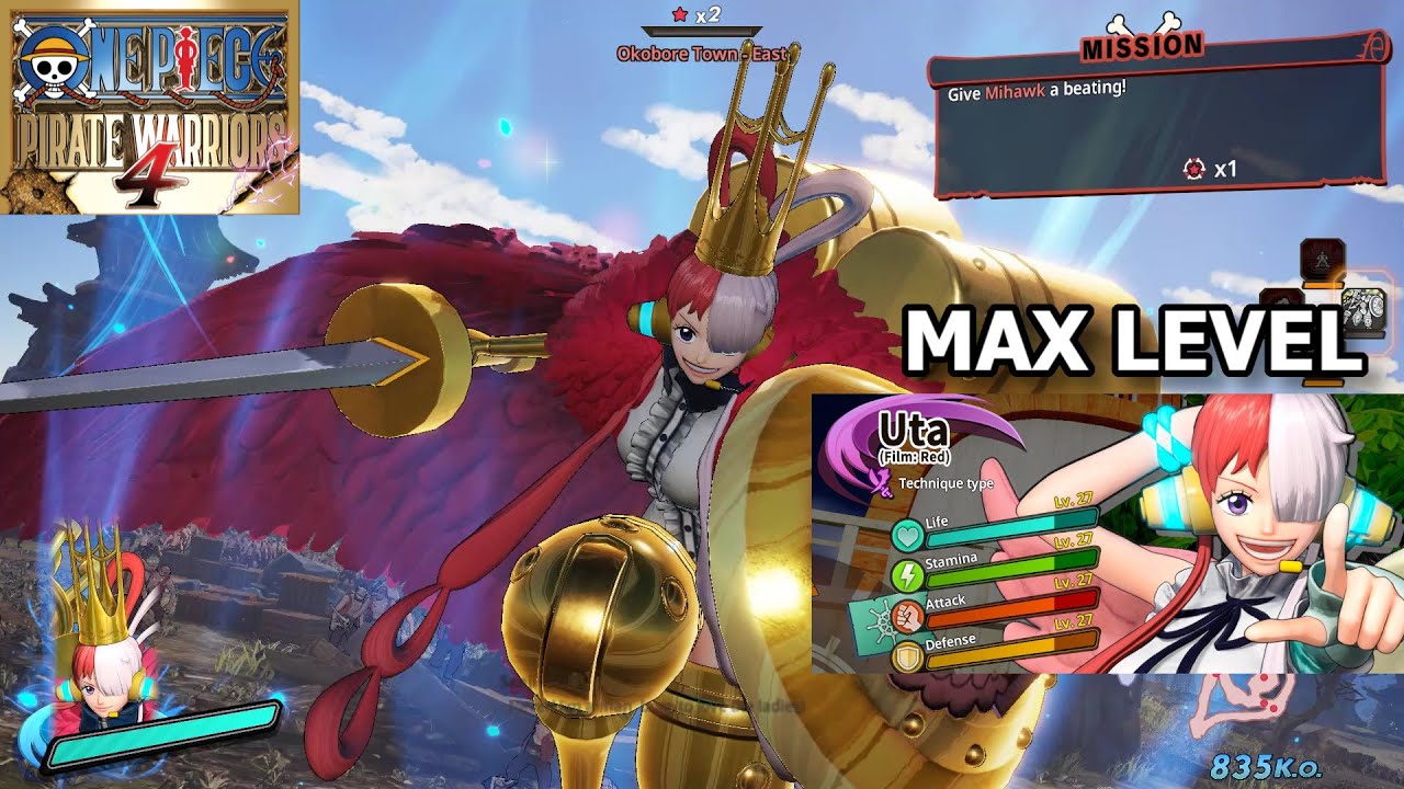 ONE PIECE Pirate Warriors 4 - UTA MAX LEVEL gameplay (DLC) - YouTube