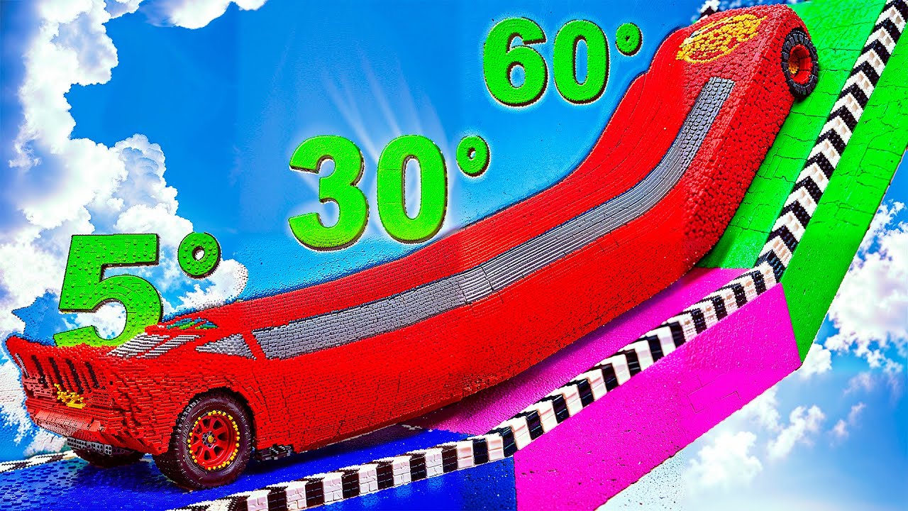LONG CARS CLIMB RAMP ANGLE TEST in Teardown - YouTube