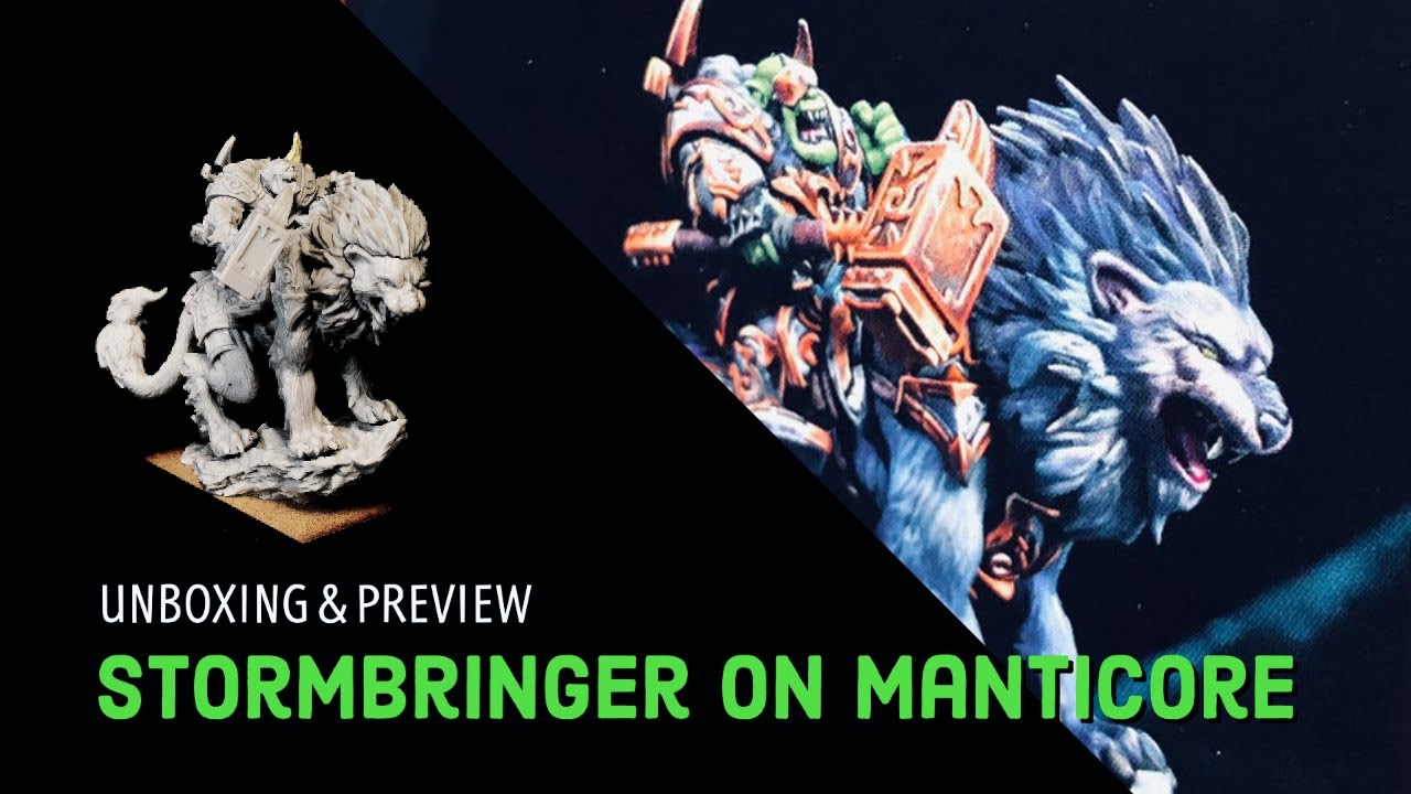 Unboxing - Riftforged Orc Stormbringer on Manticore - Kings of War - YouTube