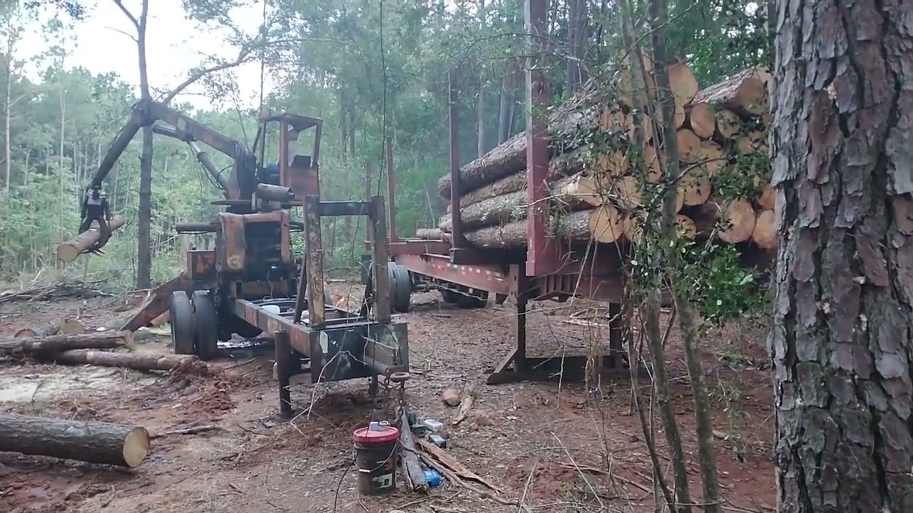 Barko log loader - YouTube