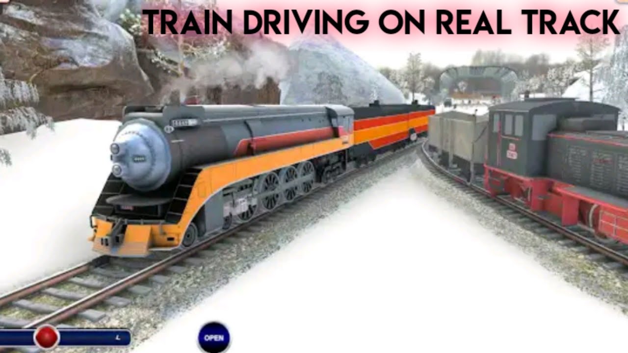 train driving on real track@A game world# - YouTube