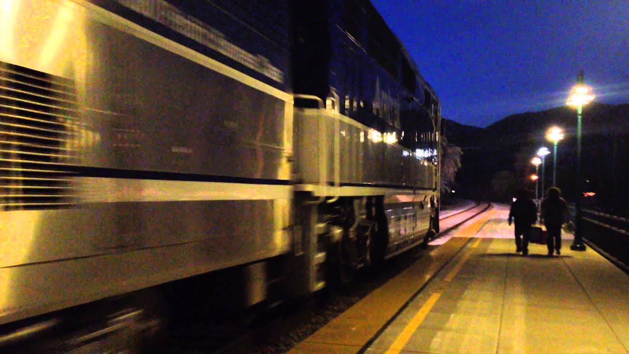 Amtrak Pacific Surfliner 777 Arriving at Carpenteria Amtrak station ...