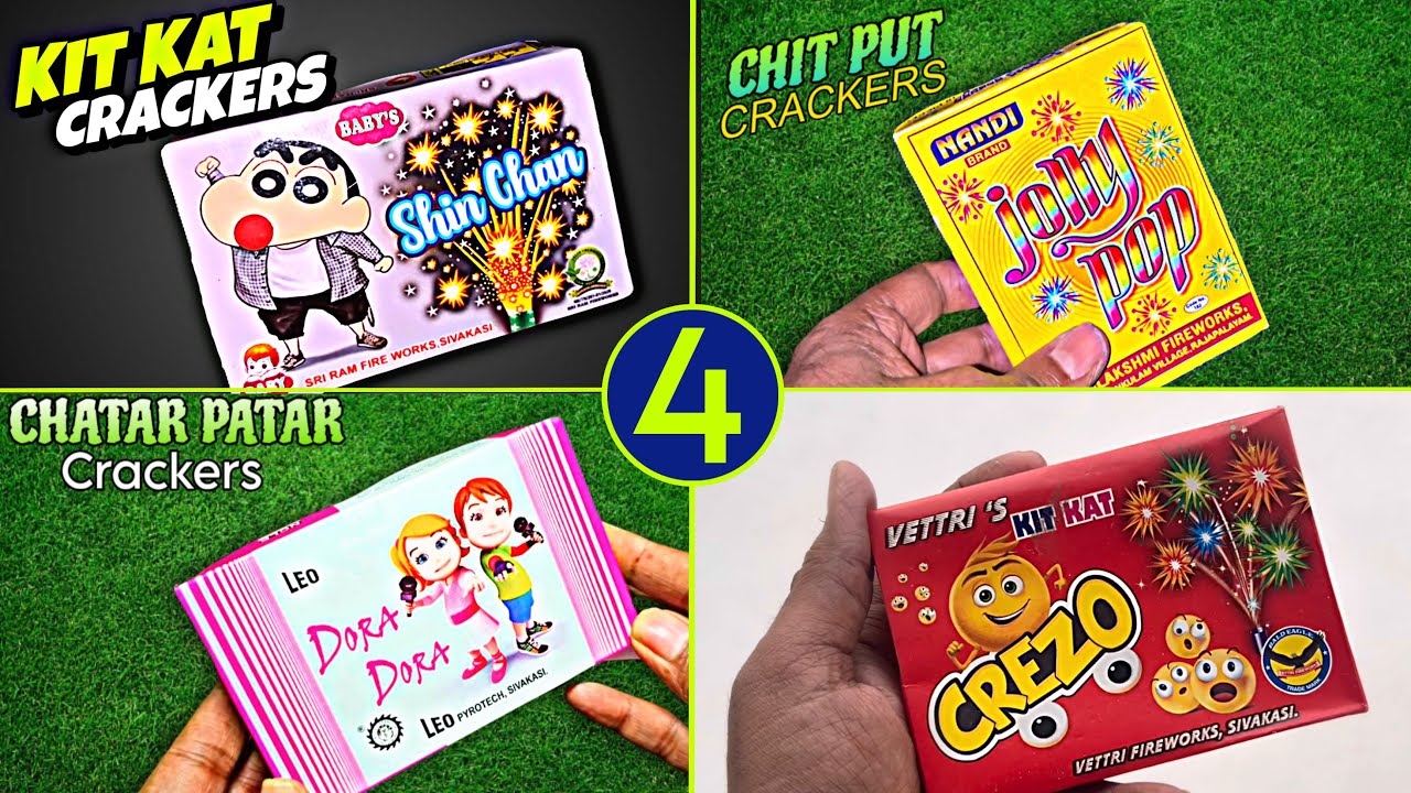 4 Different Companies Chit Put Cracker Testing • Crackers Testing Video ...