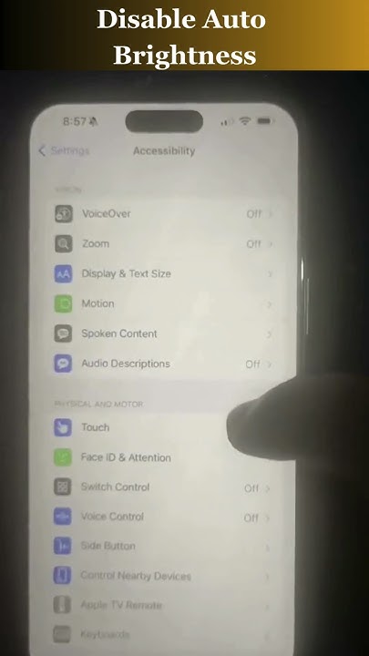 How to Disable Auto Brightness Mode on iPhone | iPhone Settings | Turn Off Auto Brightness - YouTube