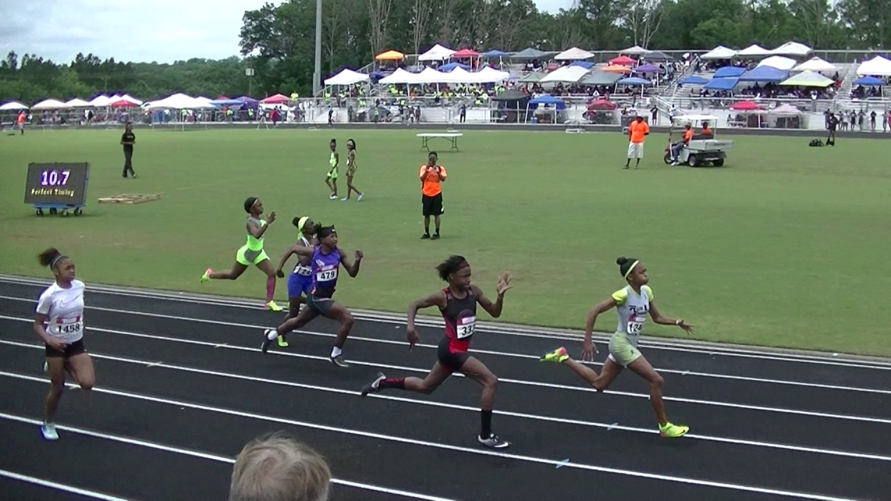 12yr Shawnti Jackson 12.41s 100m MEET RECORD Mark Trail Invitational ...