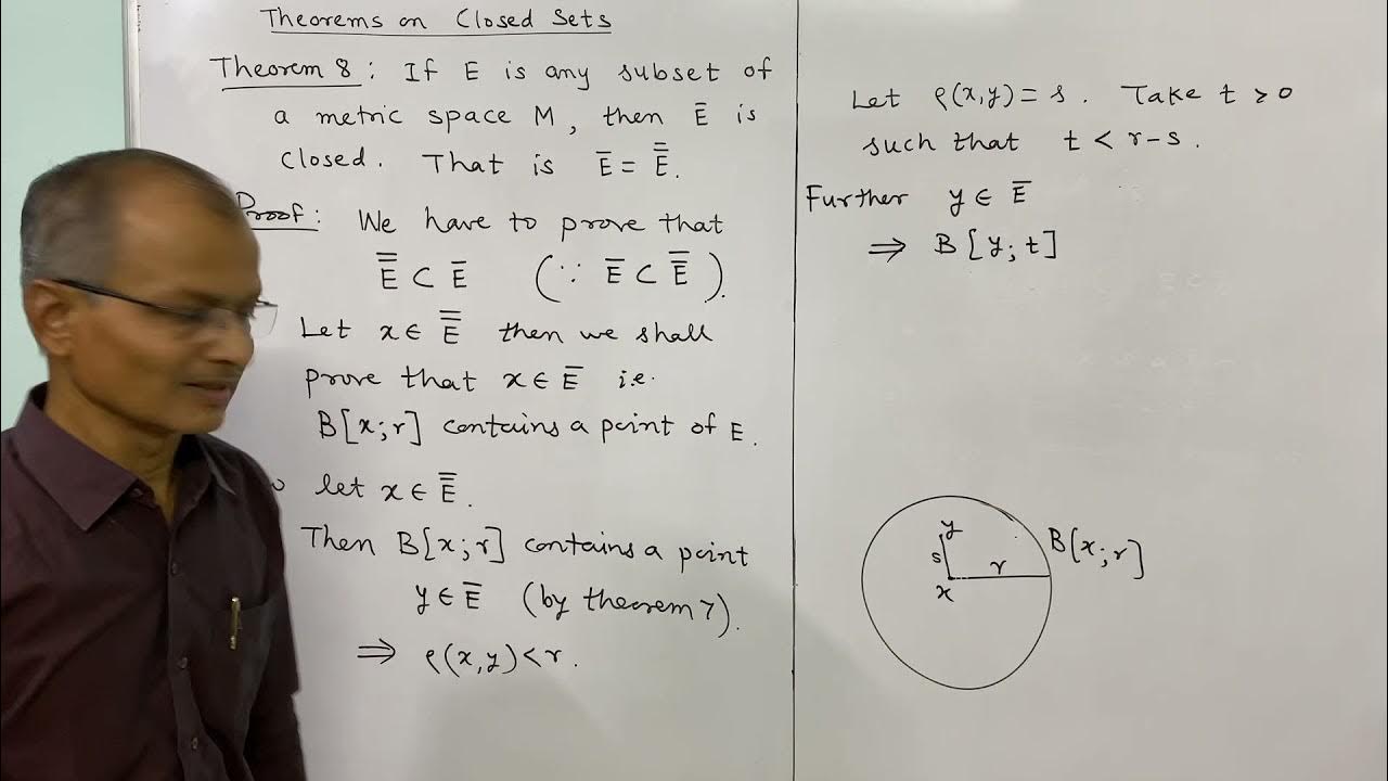 Real Analysis: Metric Spaces: Theorems on Closed Sets. Lect.# 8. #realanalysis #metricspace ...