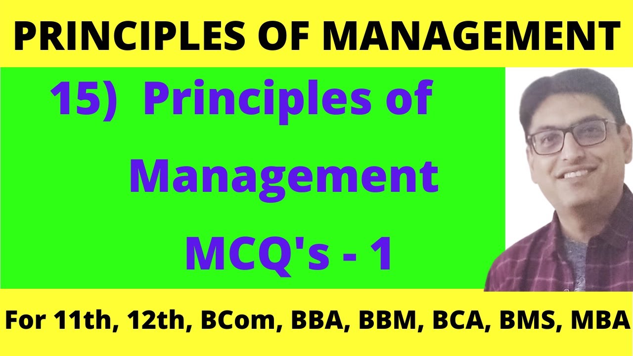Principles of Management MCQ's 1st Chapter - YouTube