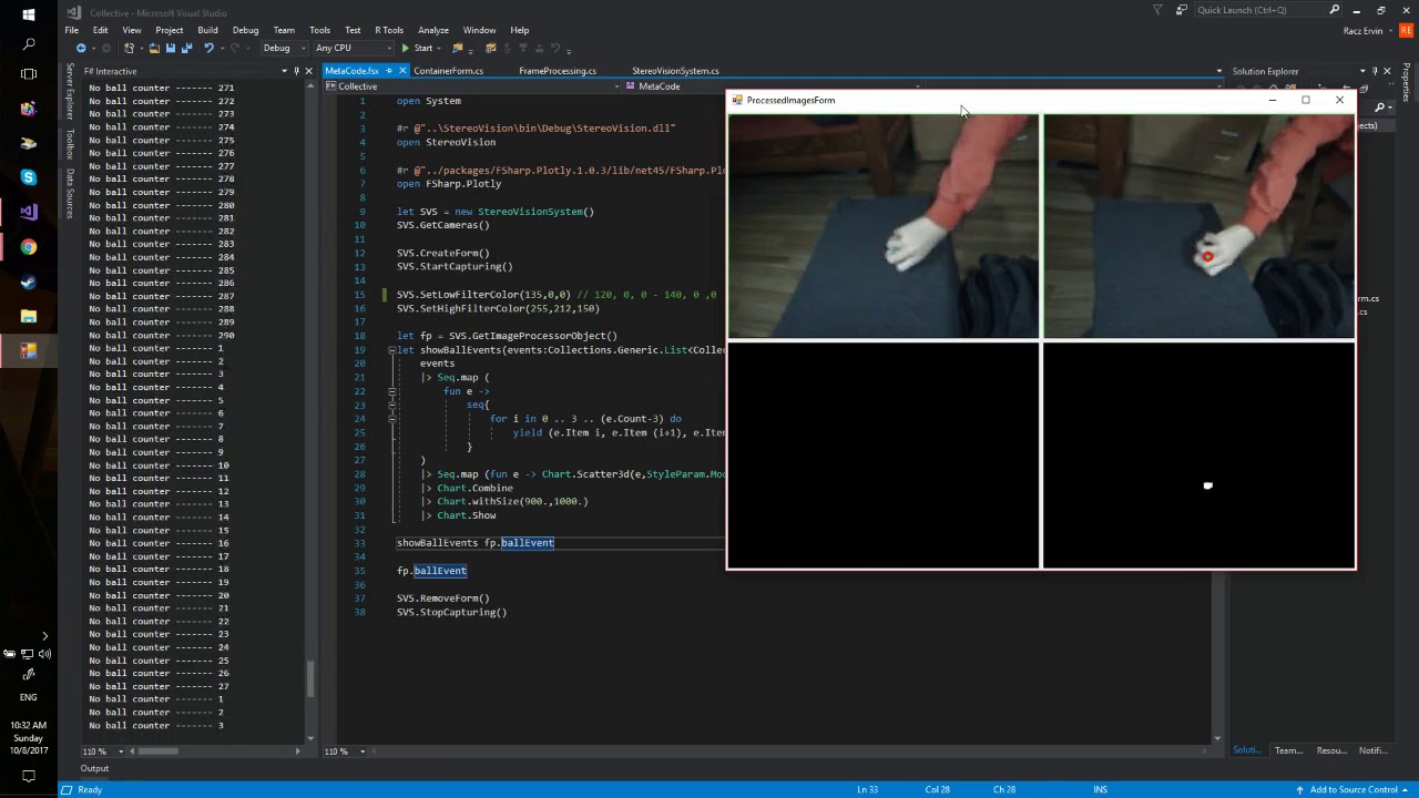 Stereo Vision - F# and OpenCV - Position Capturing - YouTube