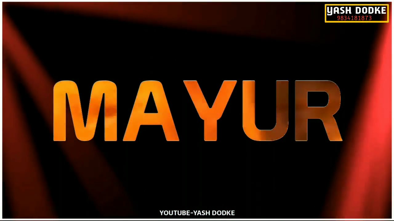 Mayur Name status by mj - YouTube