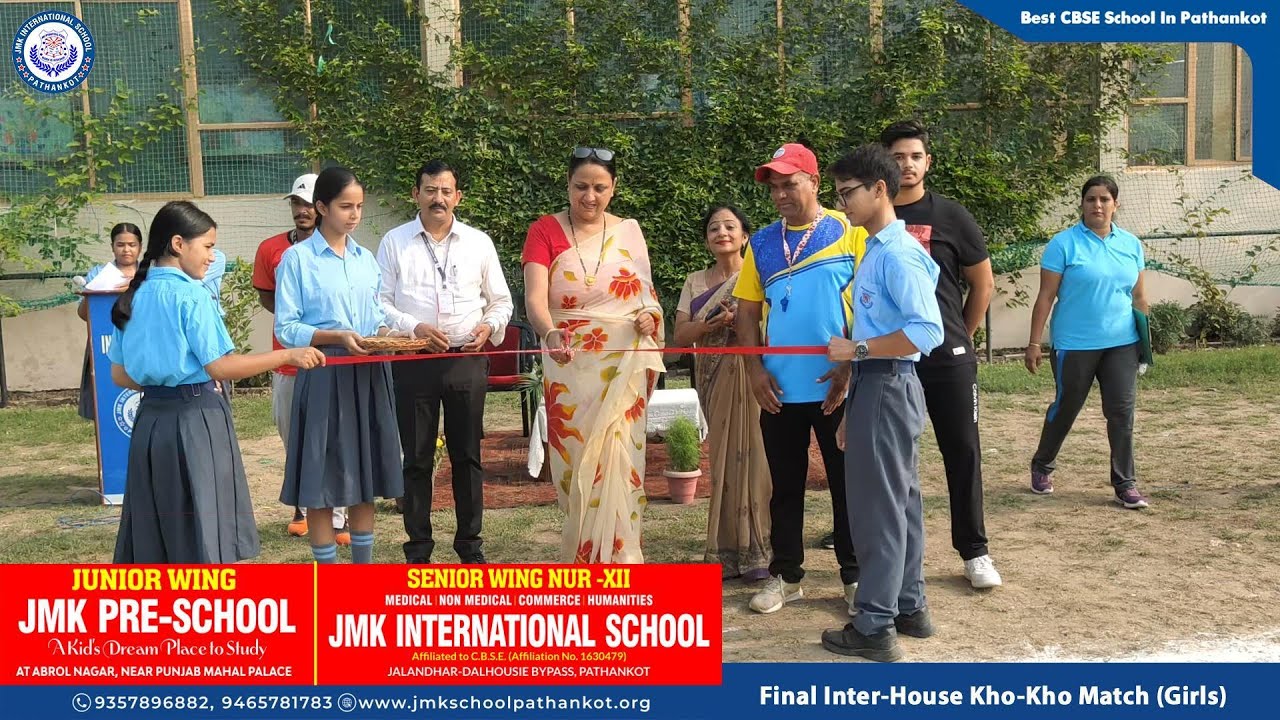 A Glimpse of the Final Inter-House Kho-Kho Match (Girls) at JMK International School, Pathankot ...