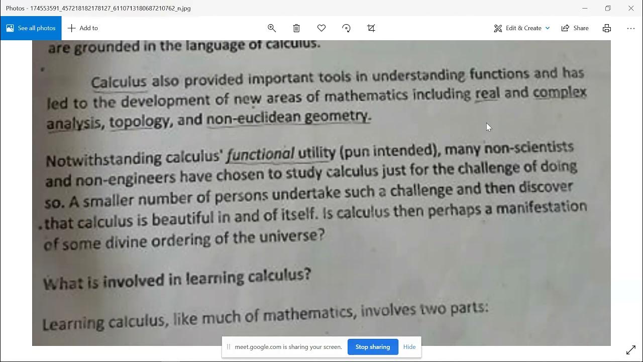 Basic Calculus Module 1 - YouTube