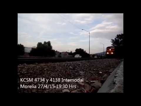 KCSM 4734 y 4138 Intermodal - YouTube