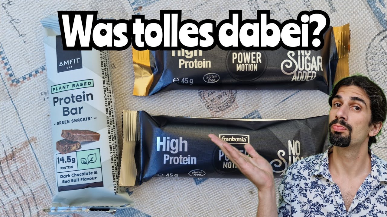 Veganer Amazon AMFIT und Frankonia Proteinriegel Power Motion - YouTube