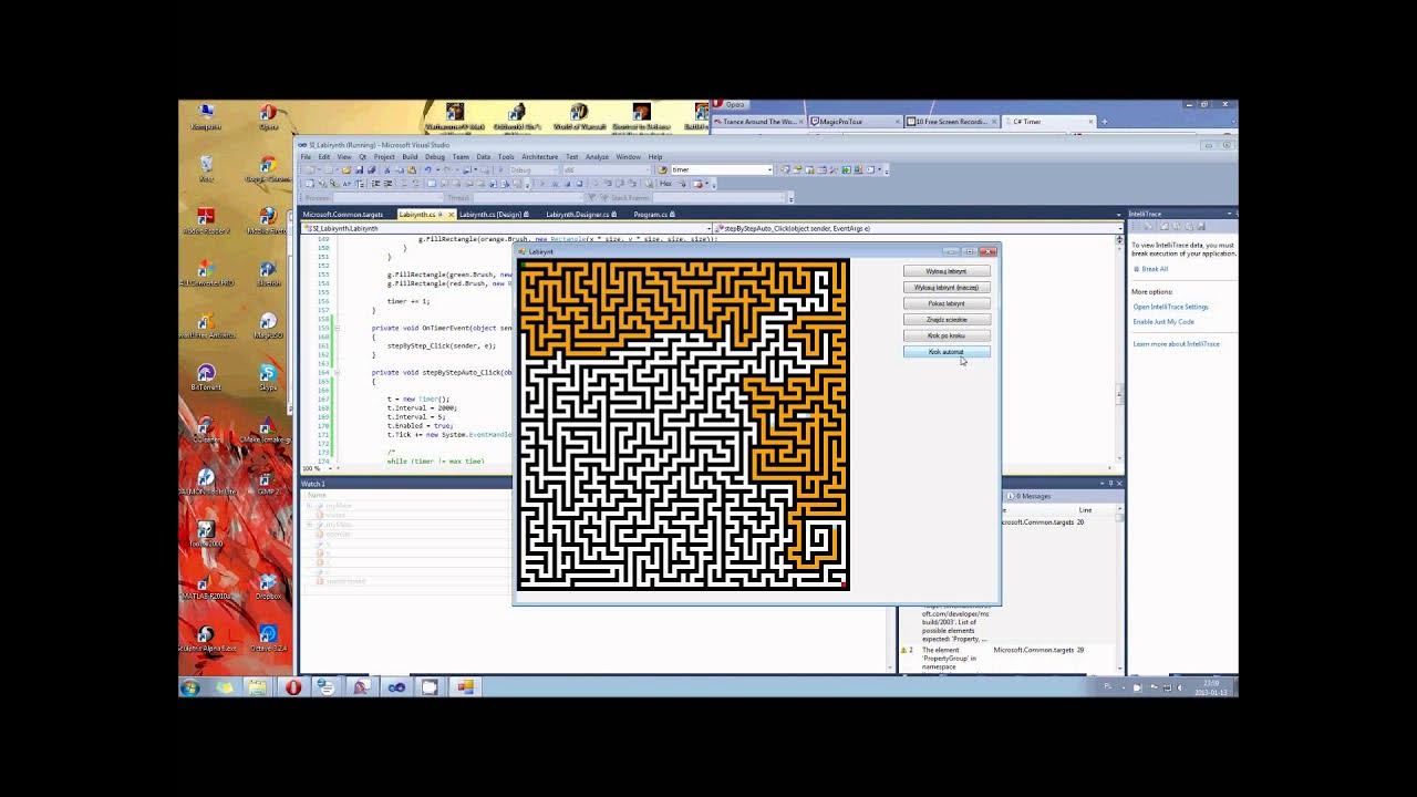 A* algorithm solving random mazes. - YouTube