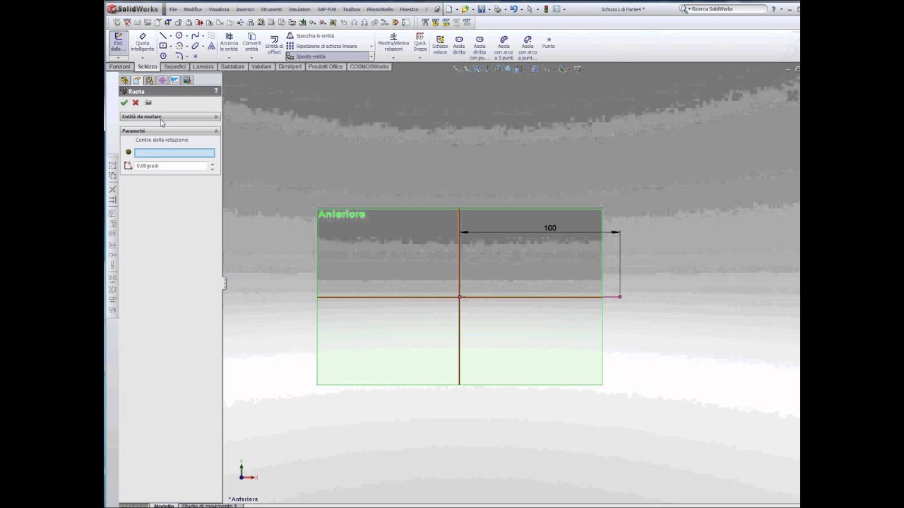 ROTAZIONE SCHIZZO IN SOLIDWORKS - YouTube