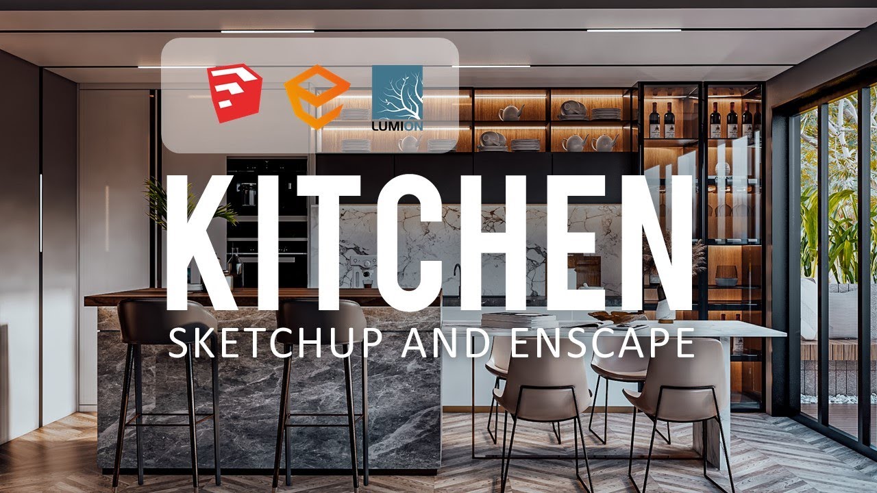 KITCHEN INTERIOR l RENDER ENSCAPE 3.1 - YouTube