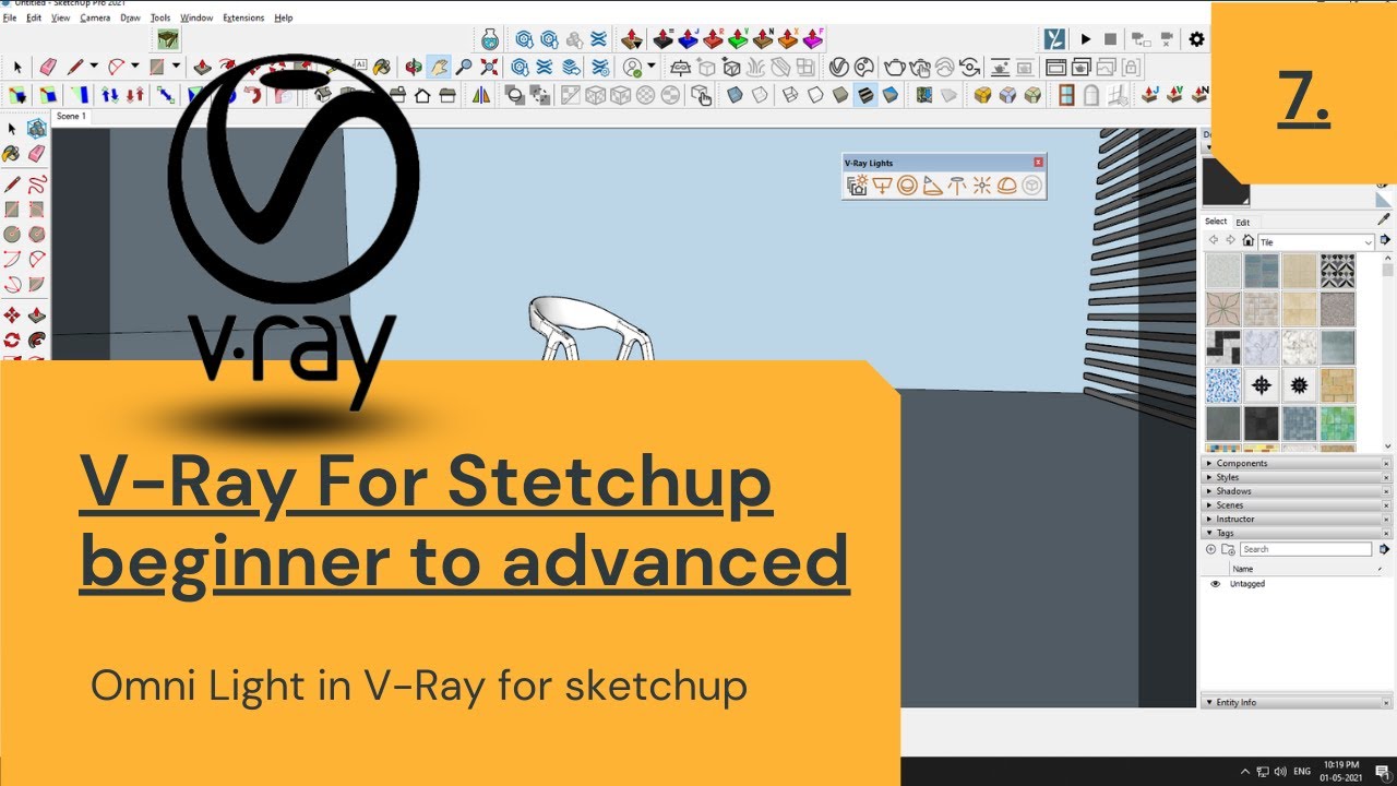 V-Ray For Sketchup Beginner to advanced #1/7 Omni light in V-Ray for ...