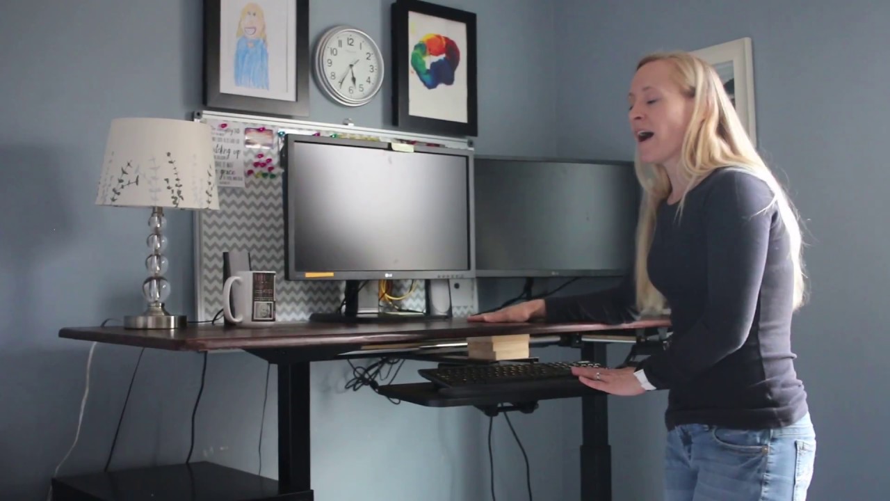 DIY Sit and Stand Desk - YouTube