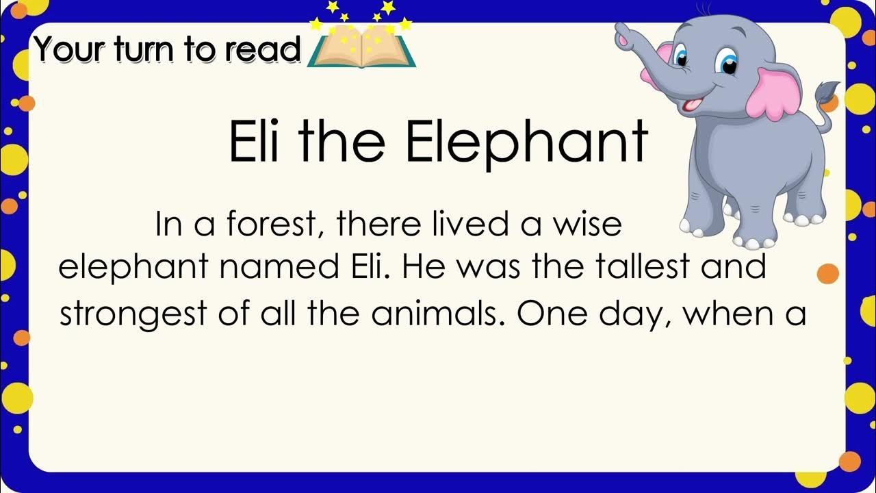Read and Learn l Short Story l Eli the Elephant - YouTube