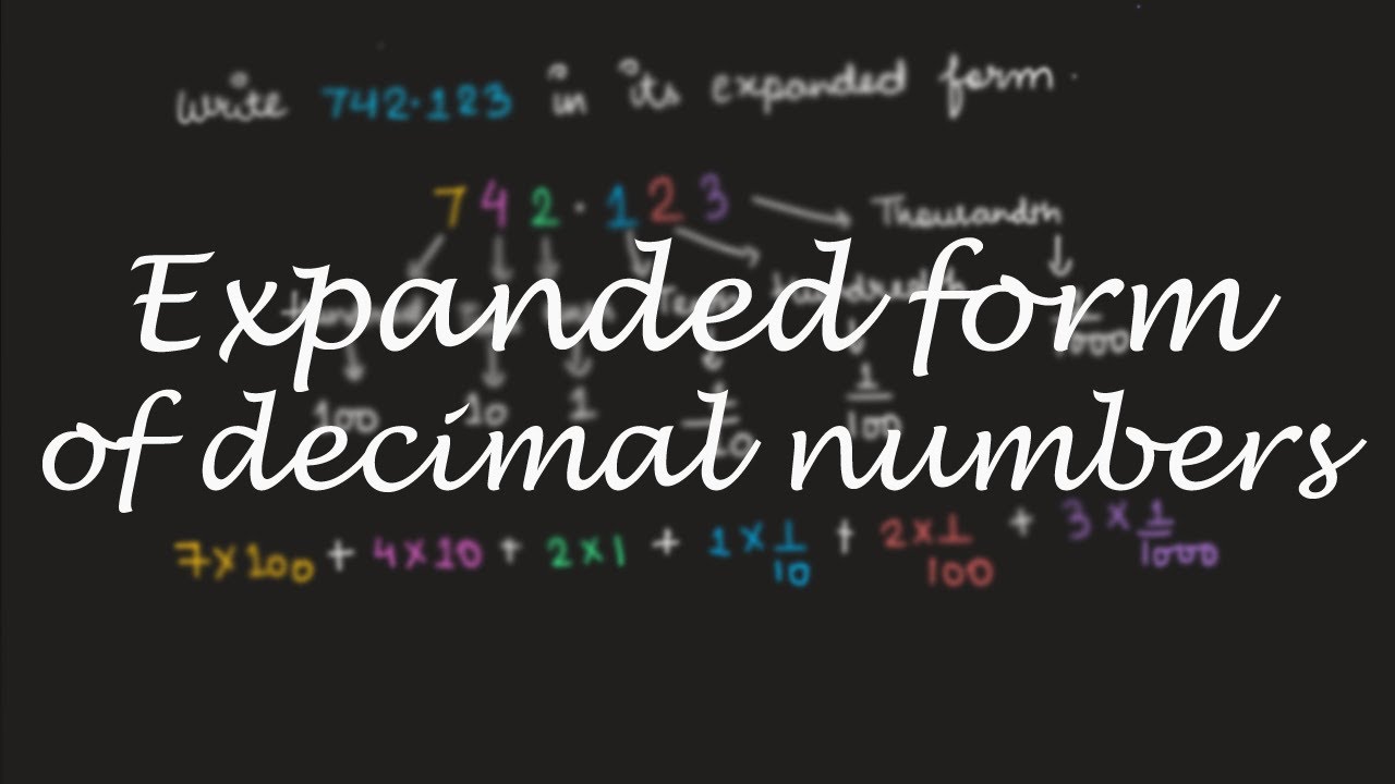 Expanded form of decimal number | Decimal Place value | Study with ...