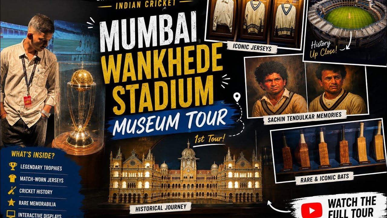 WANKHEDE STADIUM (MUMBAI ) FIRST YOUTUBE VIDEO OF MCA MCA MUSEUM ...