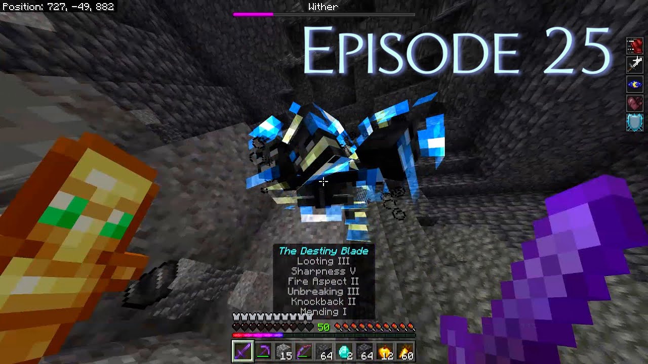 Let's Play Minecraft (#25) - Solo Wither Fight! - YouTube
