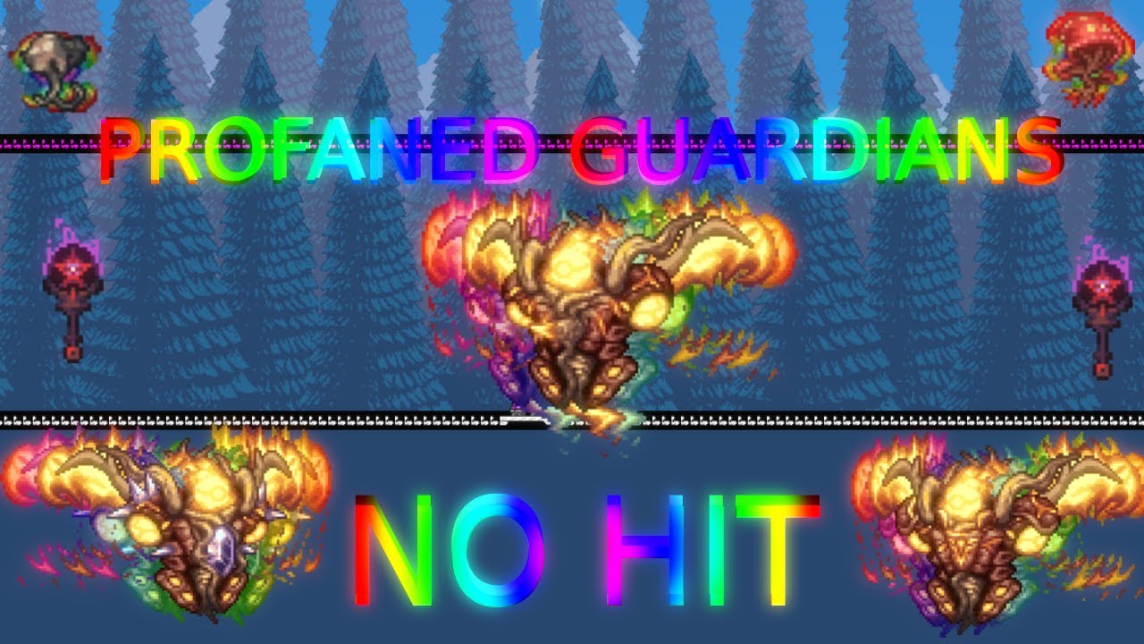 Terraria Expert Death Nostalgic Full Shroomed Profaned Guardians nohit ...