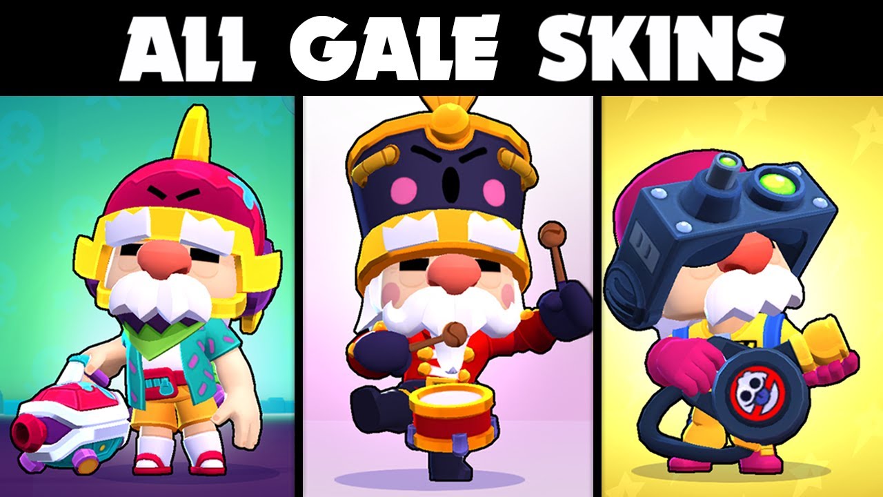 EVERY GALE SKIN | Brawl Stars Skin Spotlight - YouTube