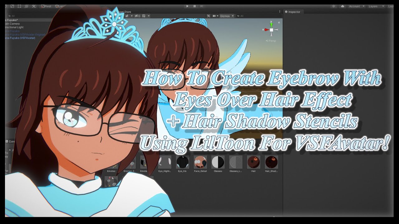 How To Create Eyebrow With Eyes Over Hair Effect + Hair Shadow Stencils ...