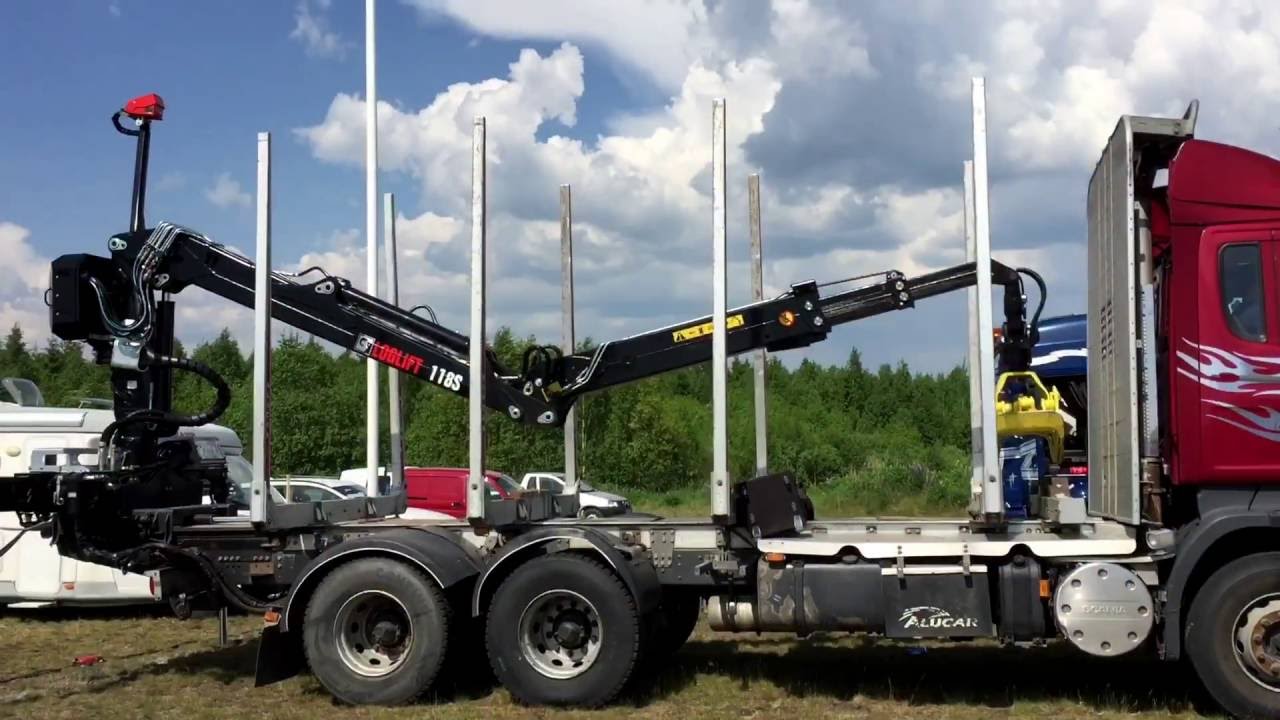 Hiab HiVision 3D Timber crane - YouTube