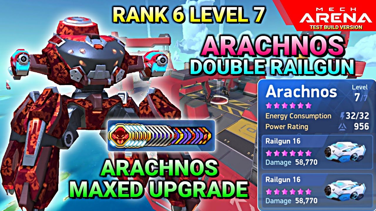 Arachnos with Double Railgun - Arachnos Maxed Out Upgrade - Mech Arena ...