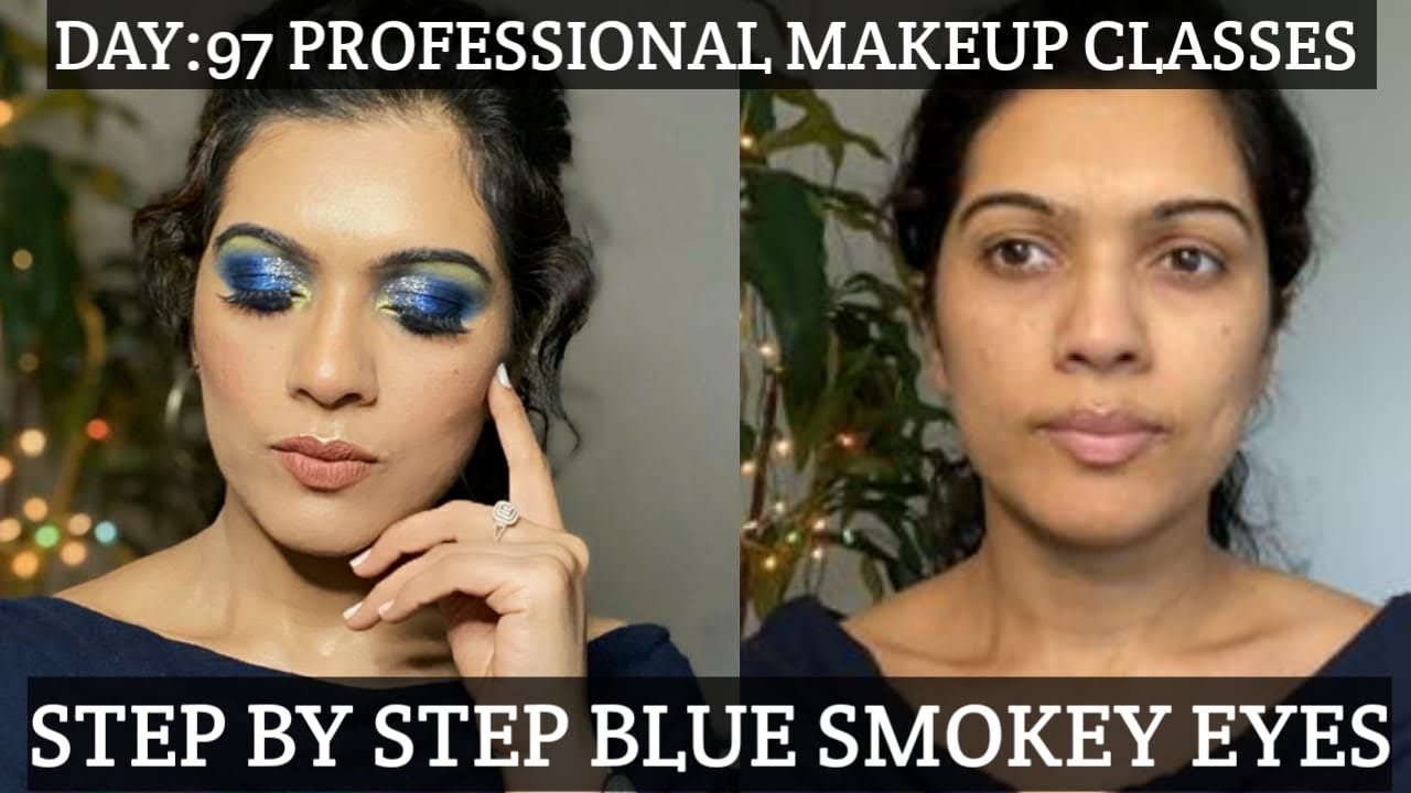 #FREEMAKEUPCLASS DAY 97|STEP-BY-STEP PERFECT #BLUESMOKEYEYETUTORIAL # ...