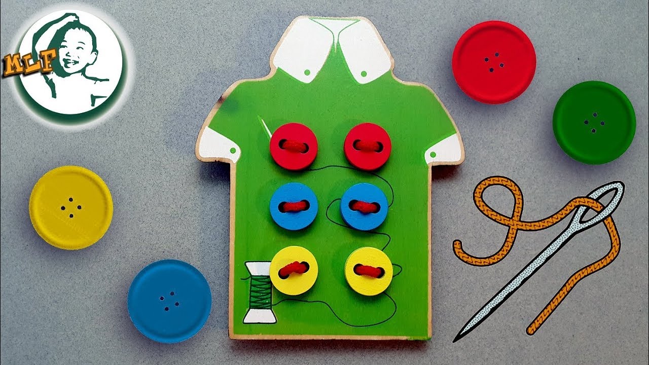 Learn color from the button on the cloth - YouTube