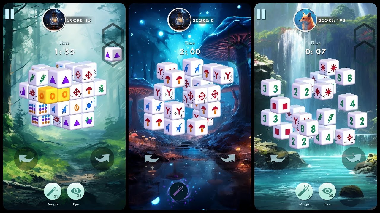 Mystic Mahjongg - tile match Gameplay Android Mobile - YouTube