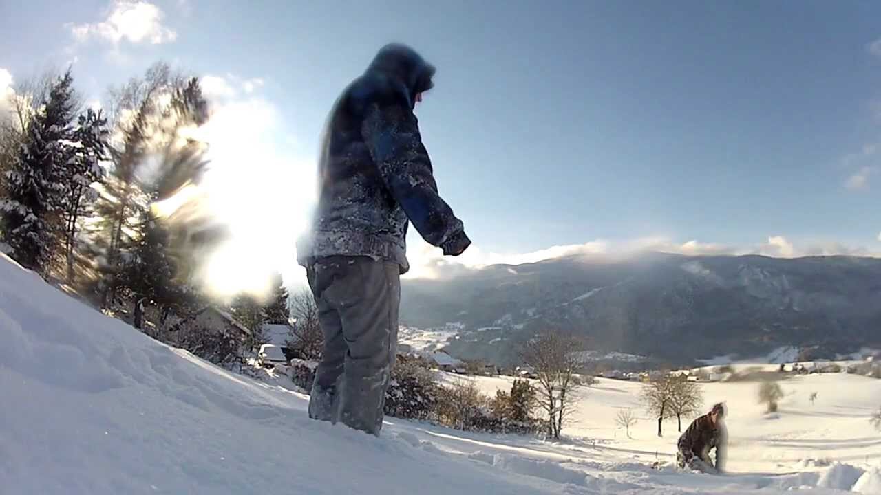 GoPro HD : Backflip faceplant in snow - YouTube