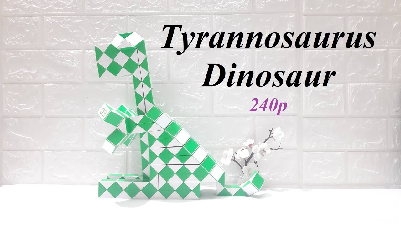 Rubik's Twist or Snake Cube 240 Pieces - T-rex Dinosaur - YouTube