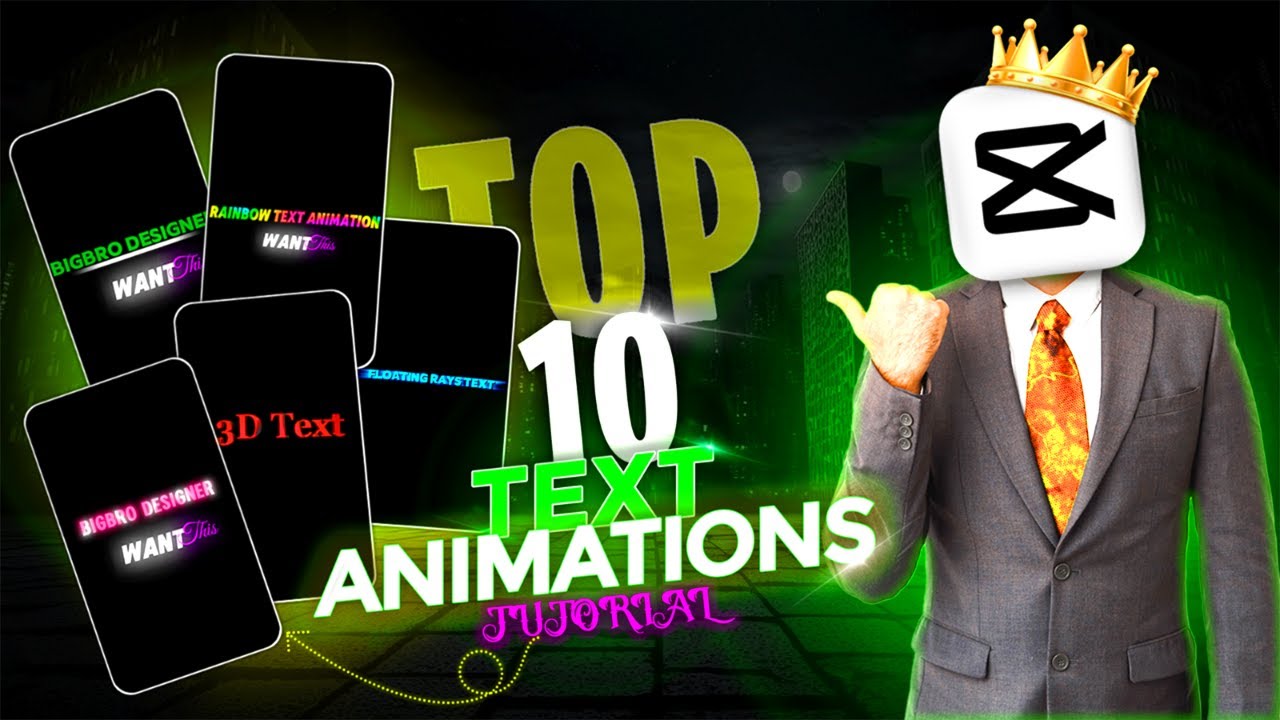 Top 10 Text Animations Tutorial | Capcut Text animations | capcut ...