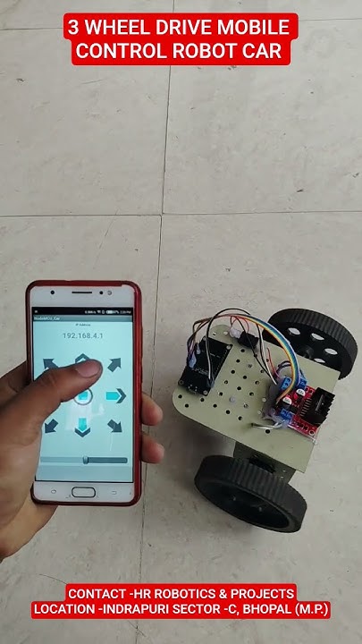 3 WHEEL DRIVE MOBILE CONTROL ROBOT CAR|SMARTPHONE CONTROL ROBOT CAR|ENGINEERING PROJECTS - YouTube