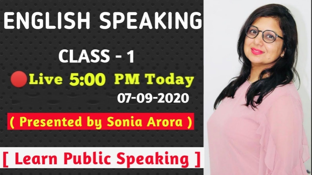 🔴 Live class || English Speaking Class-1 || By Sonia Arora - YouTube