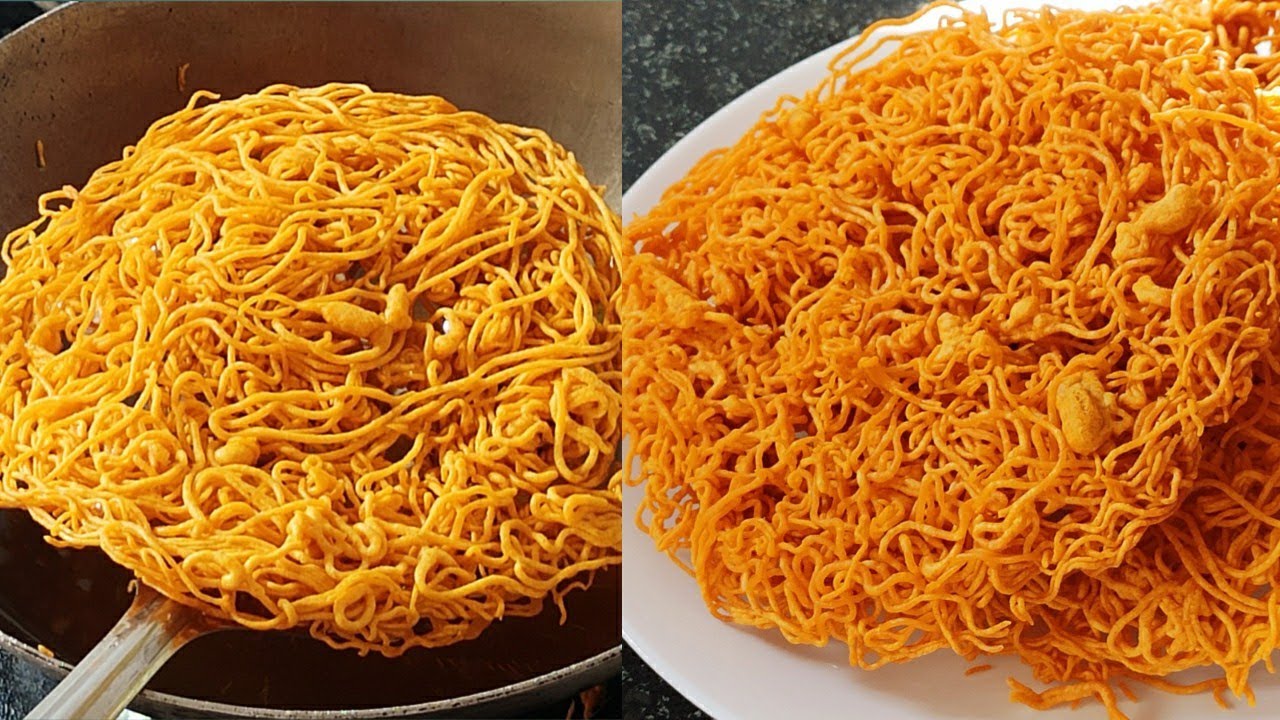 लसुनी शेव।lasun shev|snack recipe - YouTube