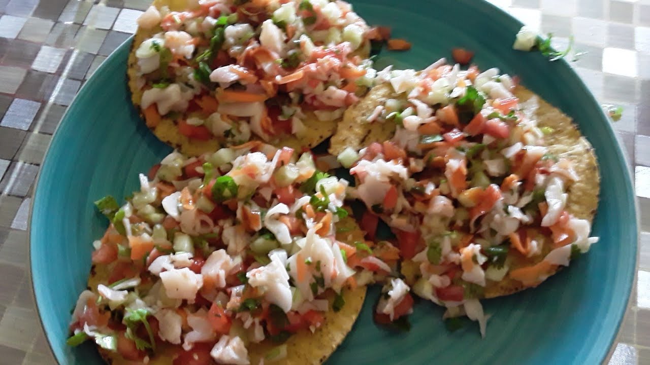 💕 TOSTADAS DE CAMARON Y JAIBA💕 - YouTube
