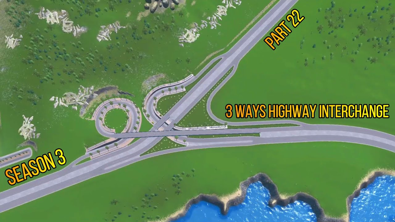 Cities Skylines - S3 Episode 22 : Making a 3 ways custom Highway ...
