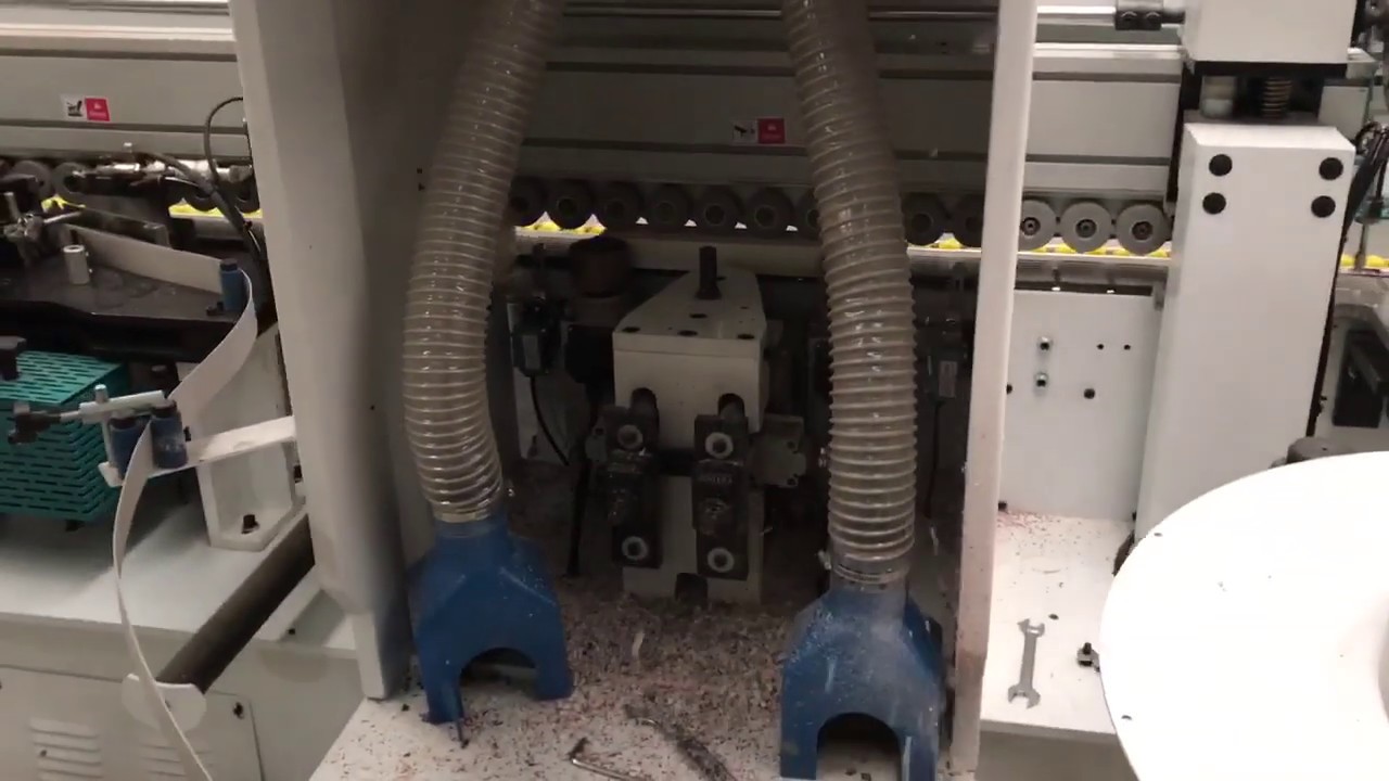 Auto Edge Banding Machine Edge Bander with Corner Trimming - YouTube