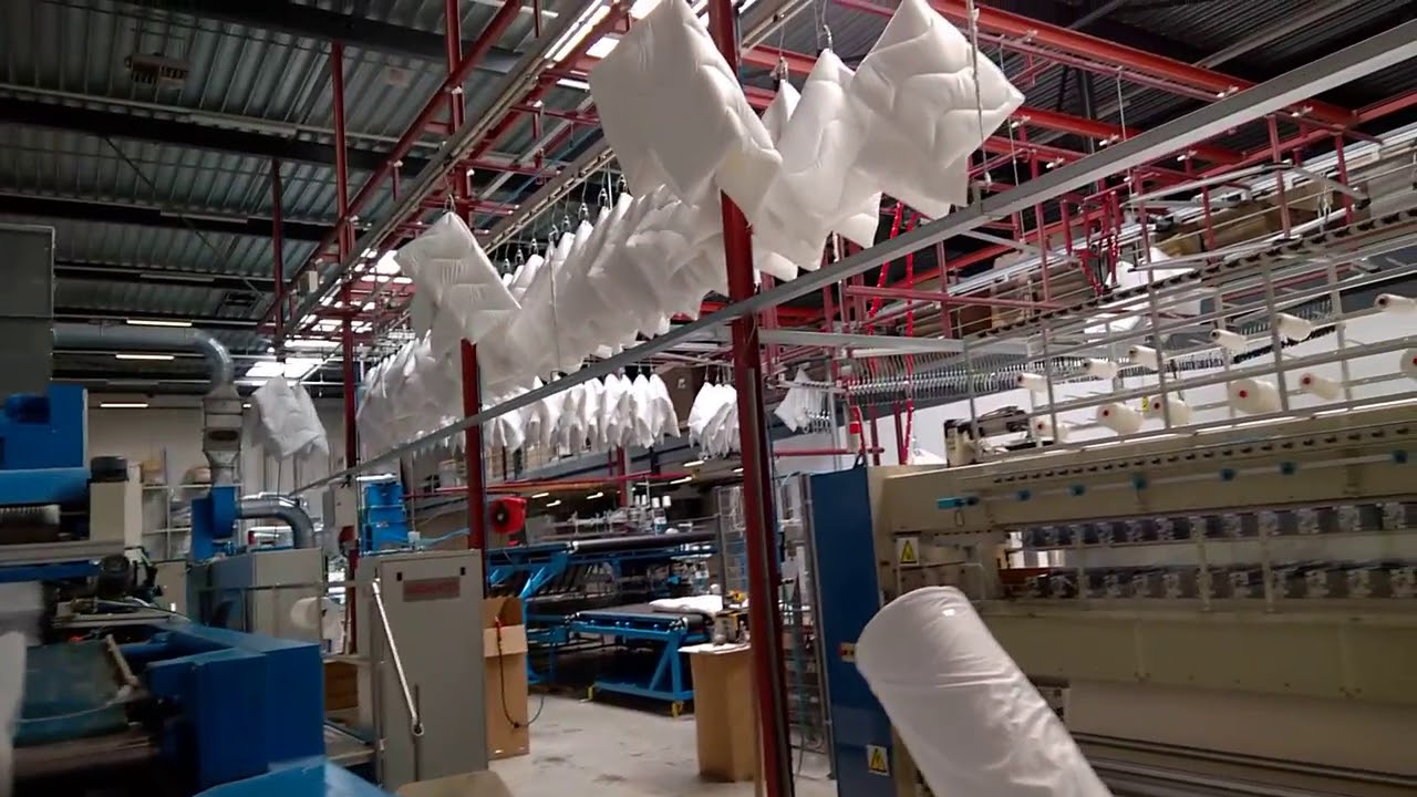 Fully Automatic bedding line - YouTube