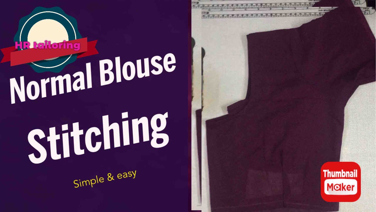 Normal blouse stitching # blouse stitching # ( part - 2) - YouTube