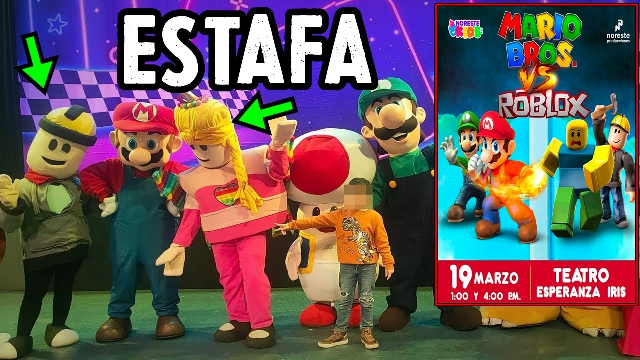 EL DIA QUE HICIERON un EVENTO INFANTIL EN VIVO de MARIO VS ROBLOX, PERO ...