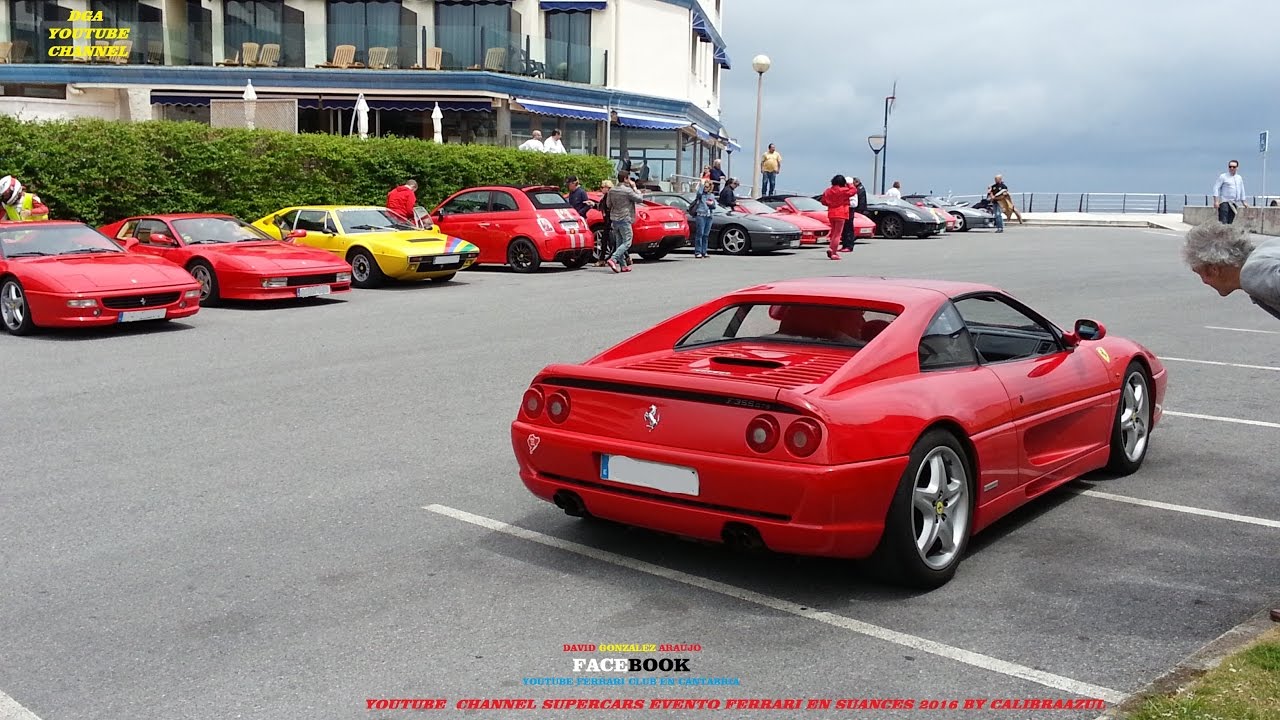 ferrari club fae españa en noja salida suances 2016 - YouTube