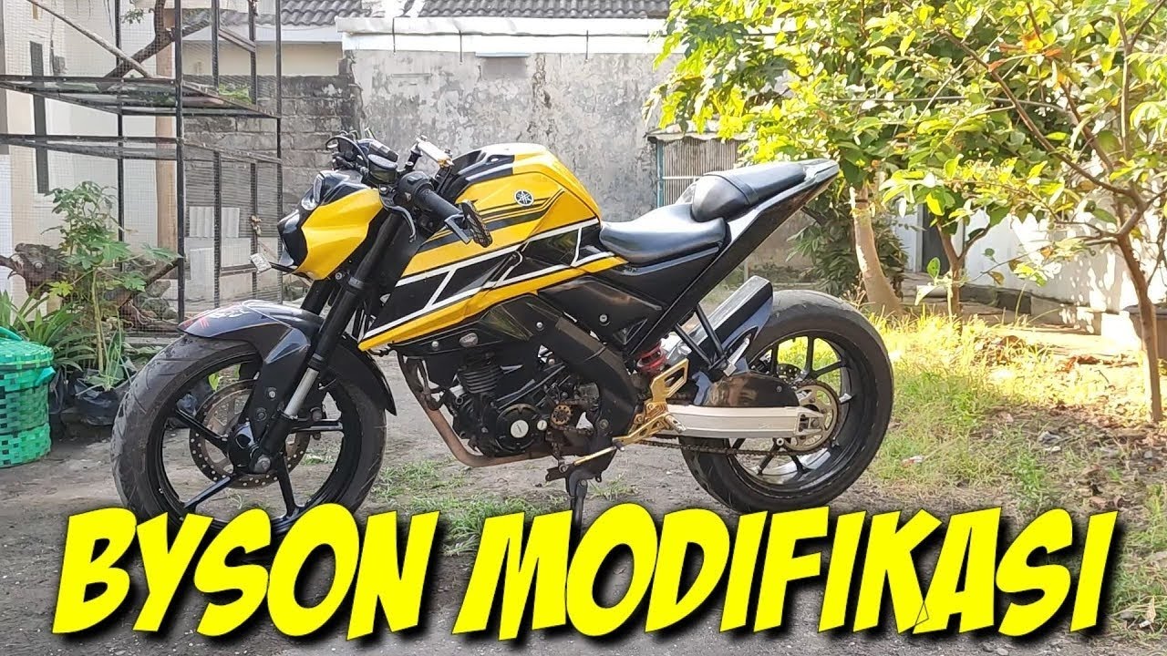 MODIFIKASI MOTOR YAMAHA BYSON BANYAK PART MOTOR LAIN YANG TERPASANG ...