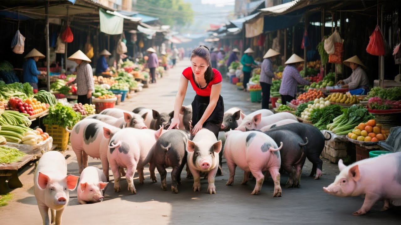 Selling a 100kg Pig after 6 months of raising and the Breeding Process ...