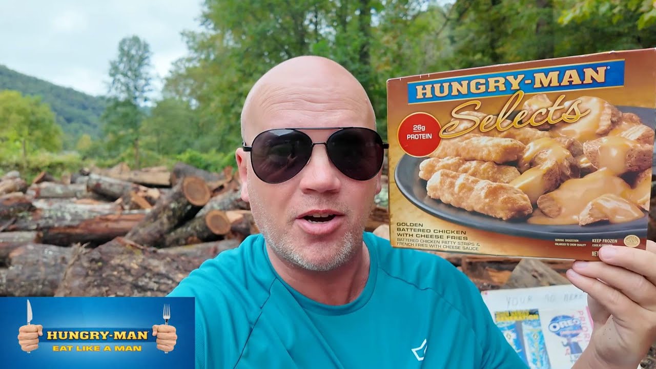 Hungry-Man Selects Golden Battered Chicken With Cheese Fries - YouTube